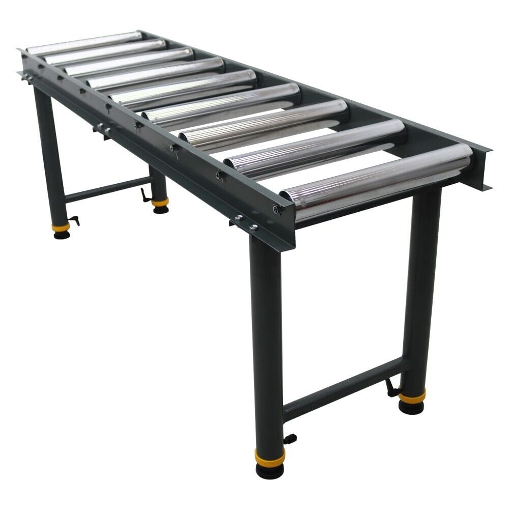 9 Rolls Adjustable Conveyor Roller Table Unpowered Roller Conveyor ...