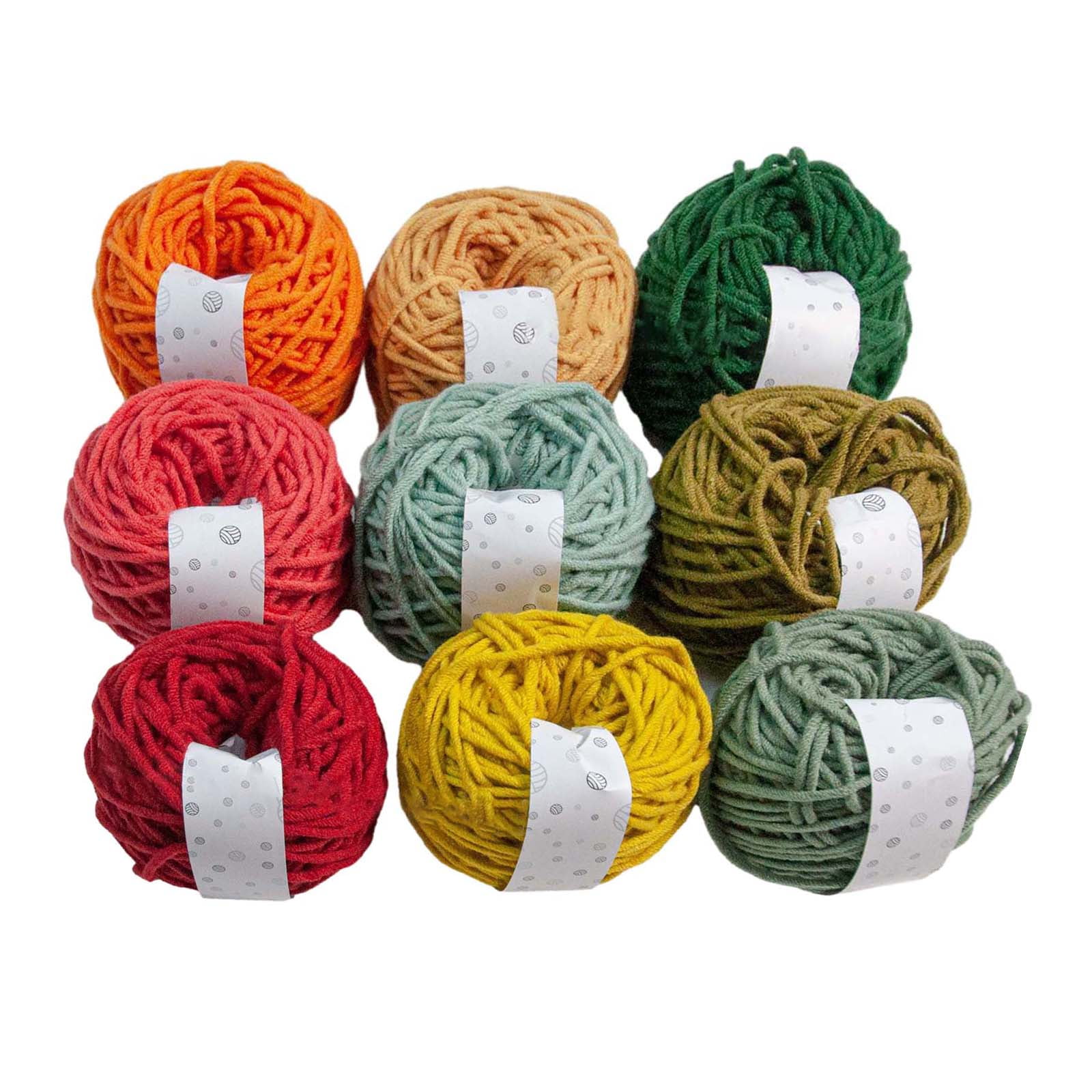 9 Rolls Crochet Yarn Soft Milk Cotton Yarn 9 Colors x 40g Knitting Wool Yarn for Crocheting ...