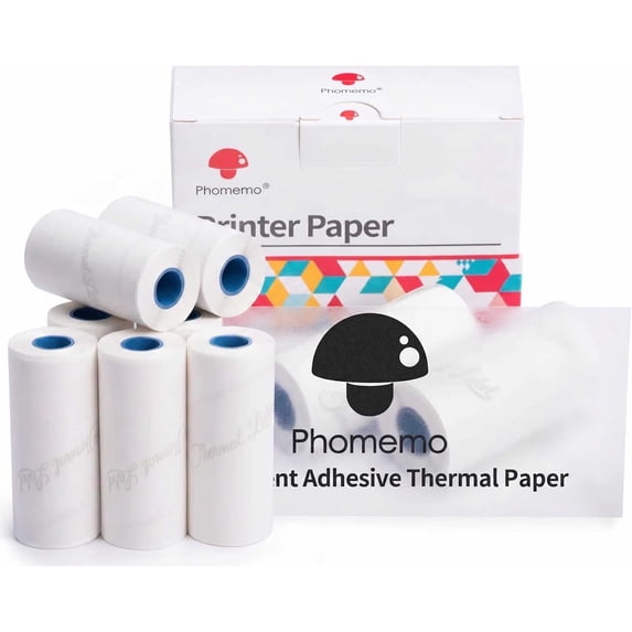 [9 Rolls] PHOMEMO Clear Sticker Printer Paper, 53mm 20-Year Durable ...