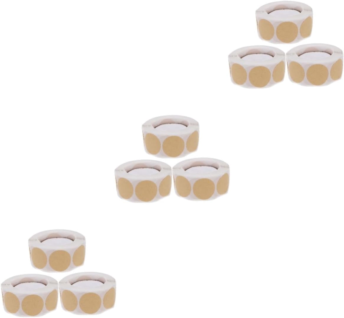 9 Rolls Stickers Adhesive Circle Labels Circle Labels Sticker Dot Label ...