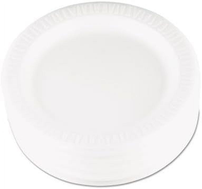 9" Round White Laminated Foam Plate - 500 per case - Walmart.com