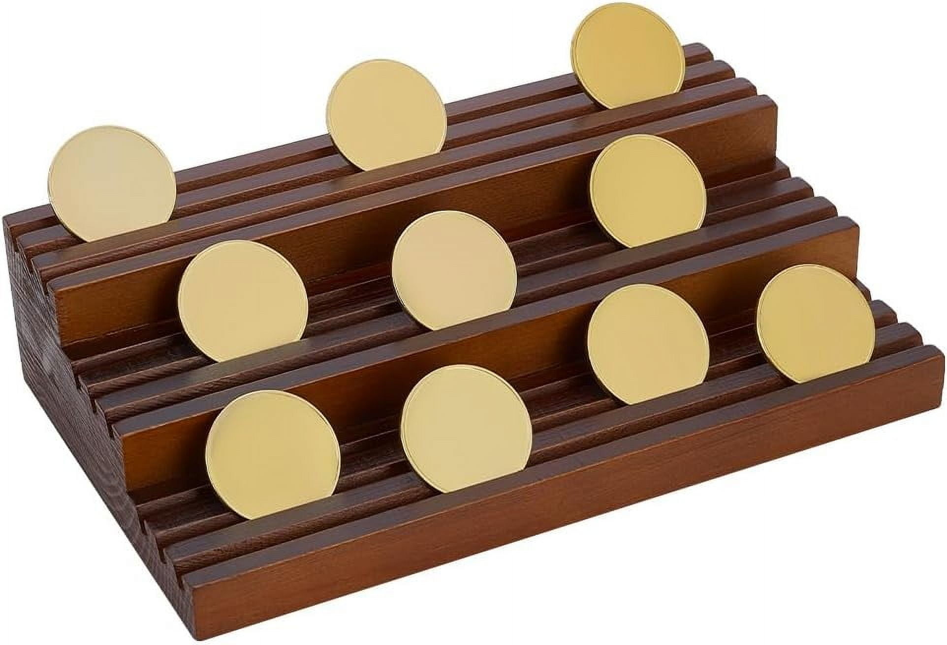 9 Rows Challenge Coin Display Case Wood Military Coins Display Holder ...