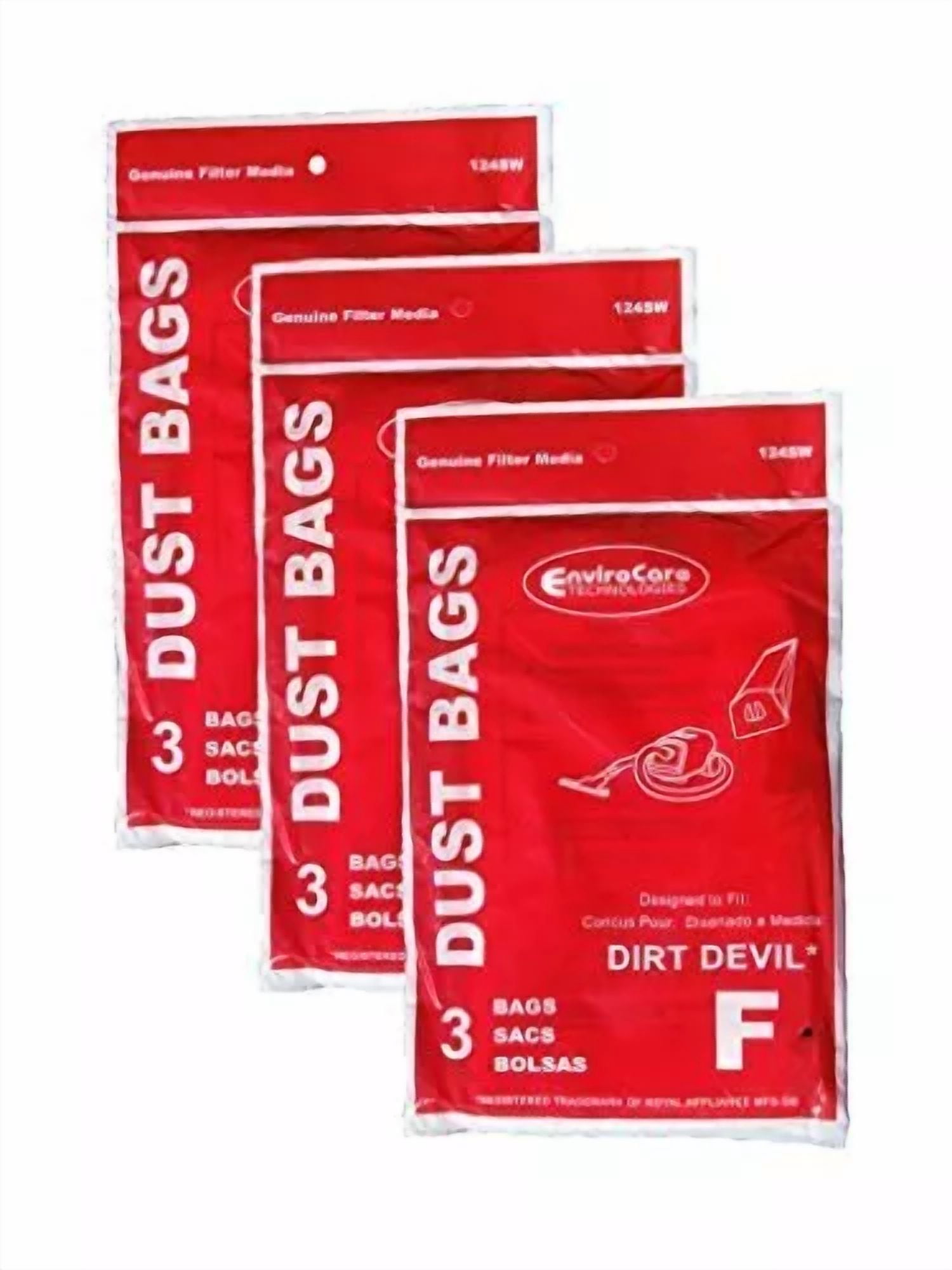 9 Royal Dirt Devil Type F Canister Vacuum Cleaner Bags - Walmart.com