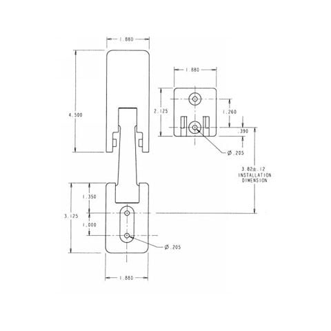 Buyers WJ212 Rubber/Polymer Draw Latch - 9in. - Walmart.com