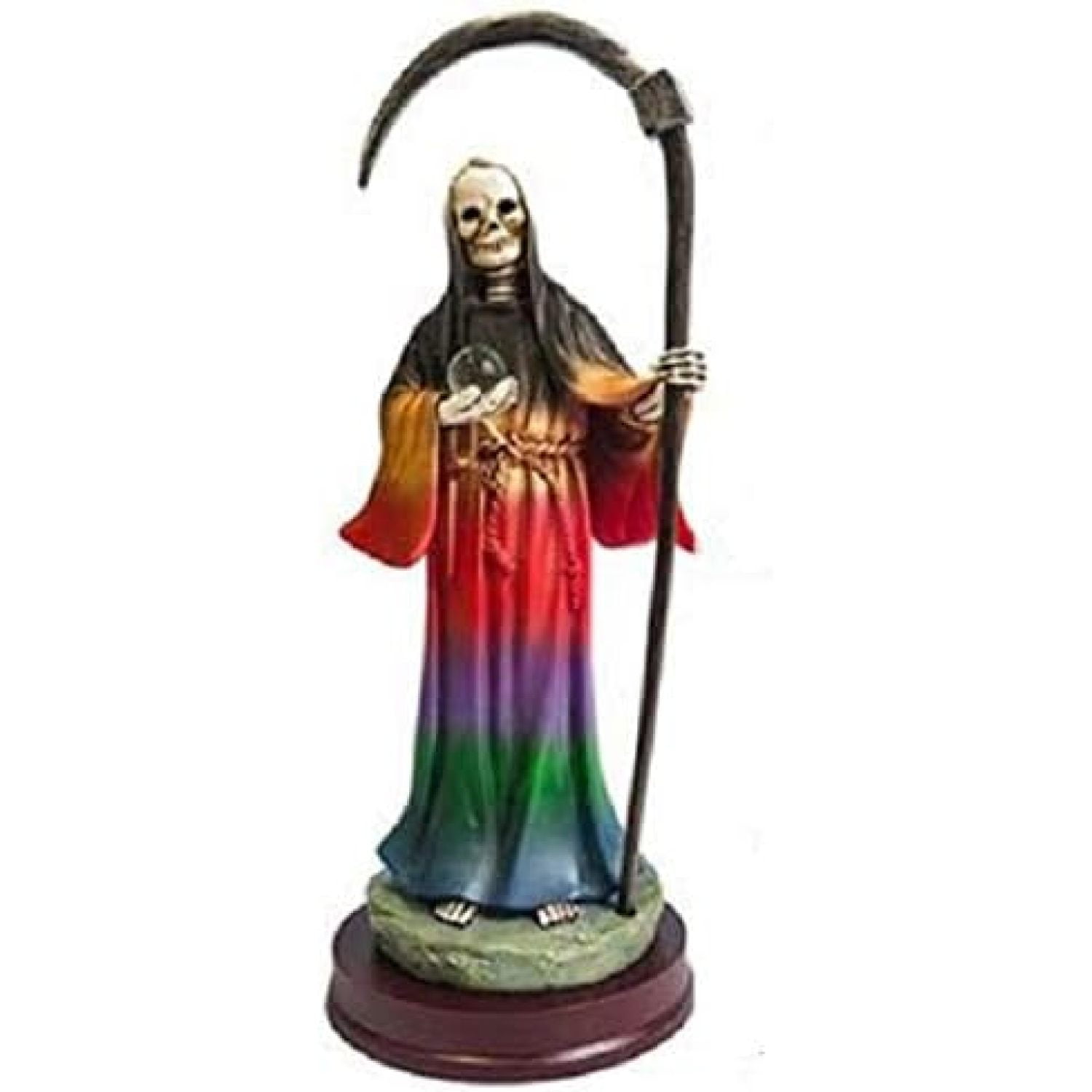 9" Santa Muerte 7 Color Holy Death Statue Grim Reaper Figure - Walmart.com