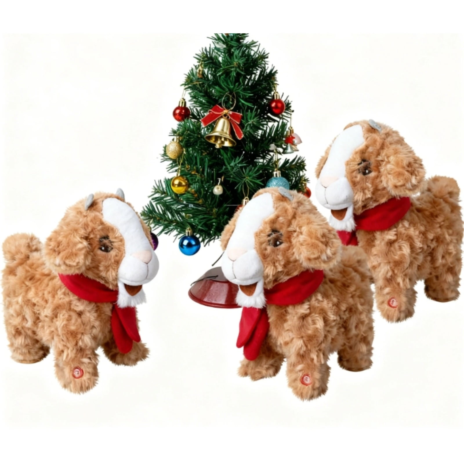 9"Screaming Goat Plush Toy,Animated Goat Stuffed Animal with Red Scarf ...