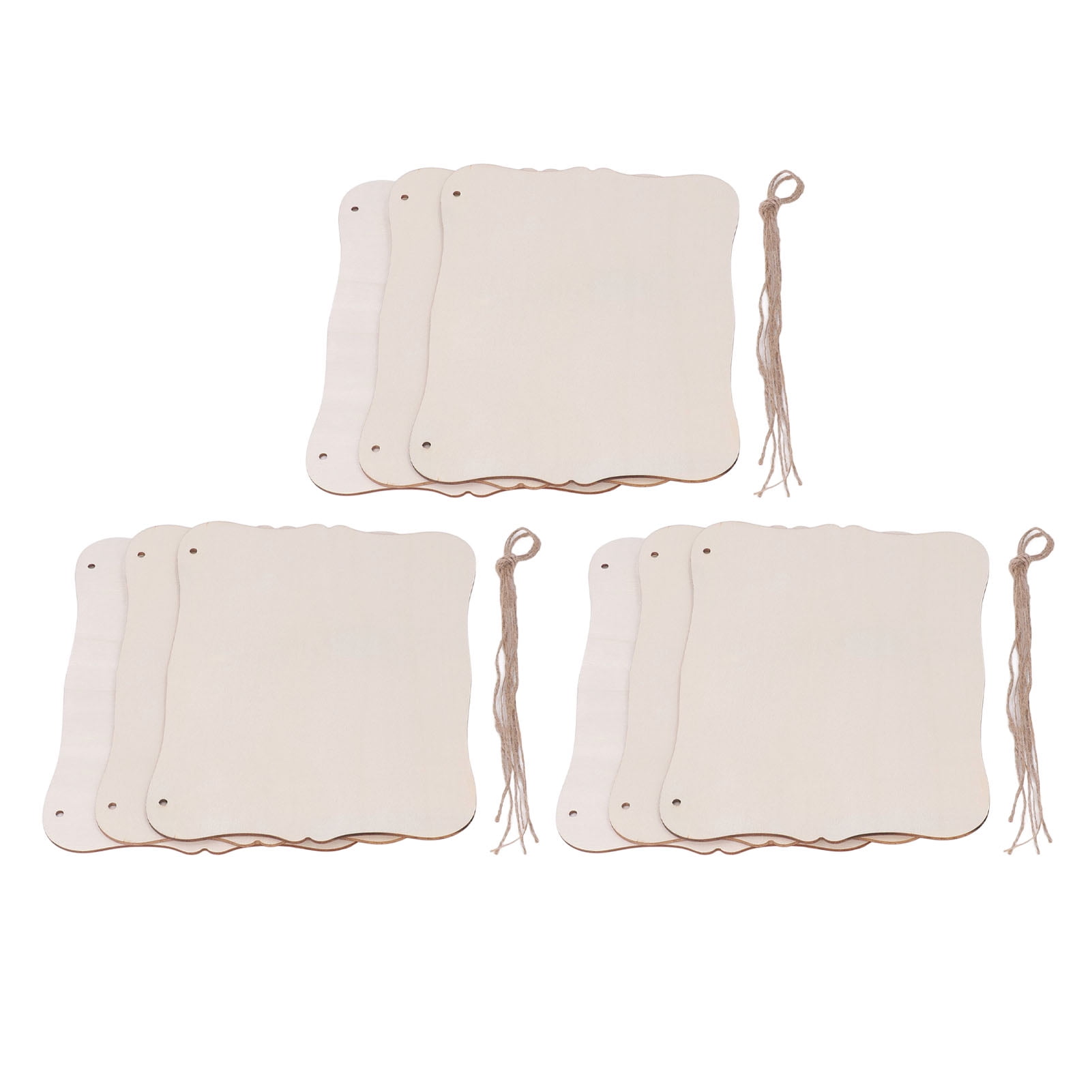 9 Set Unfinished Hanging Signs DIY Making Attractive Decorative Density ...