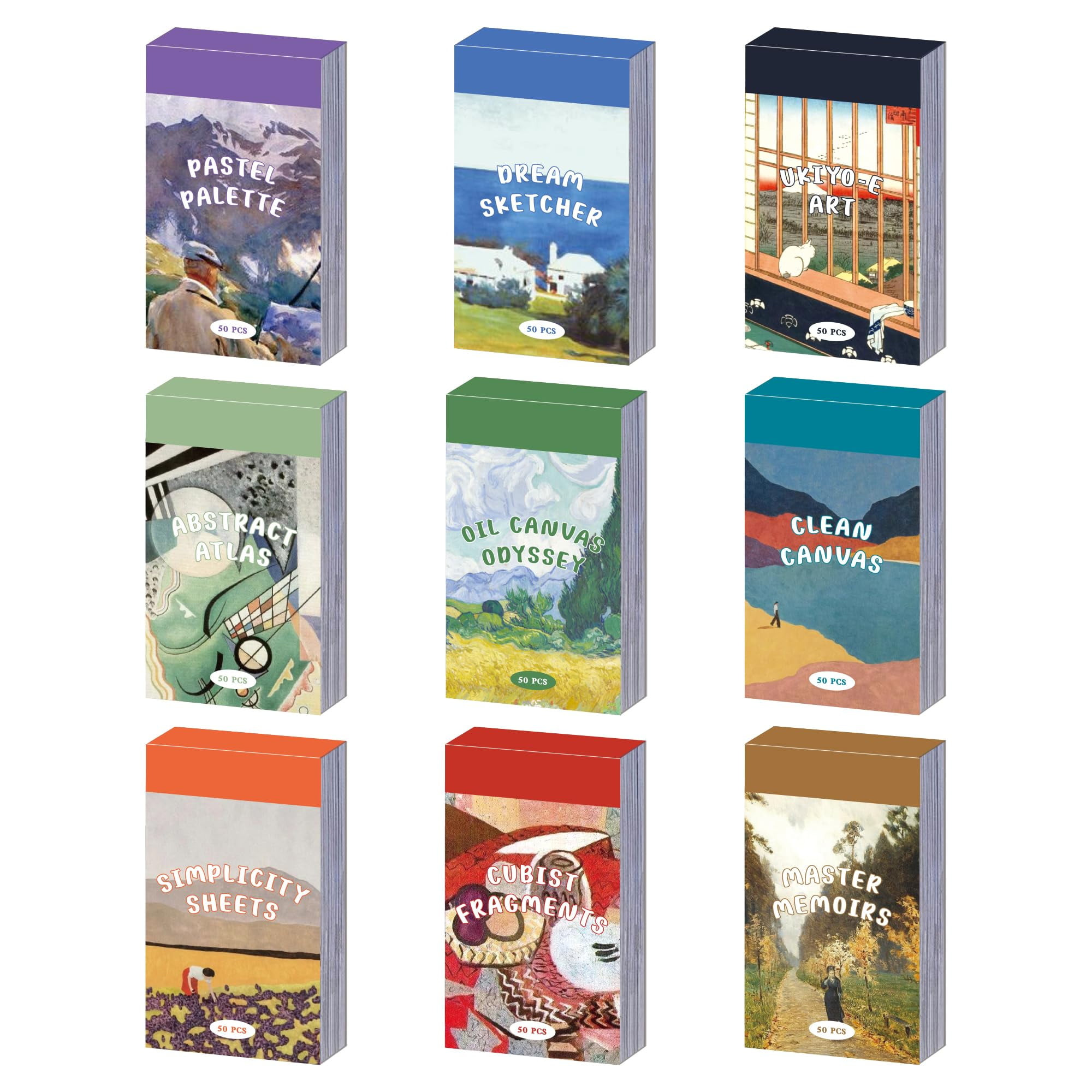 9 Sets 450TRDN Pcs Washi Stickers Book for Journaling,Aesthetic Art ...