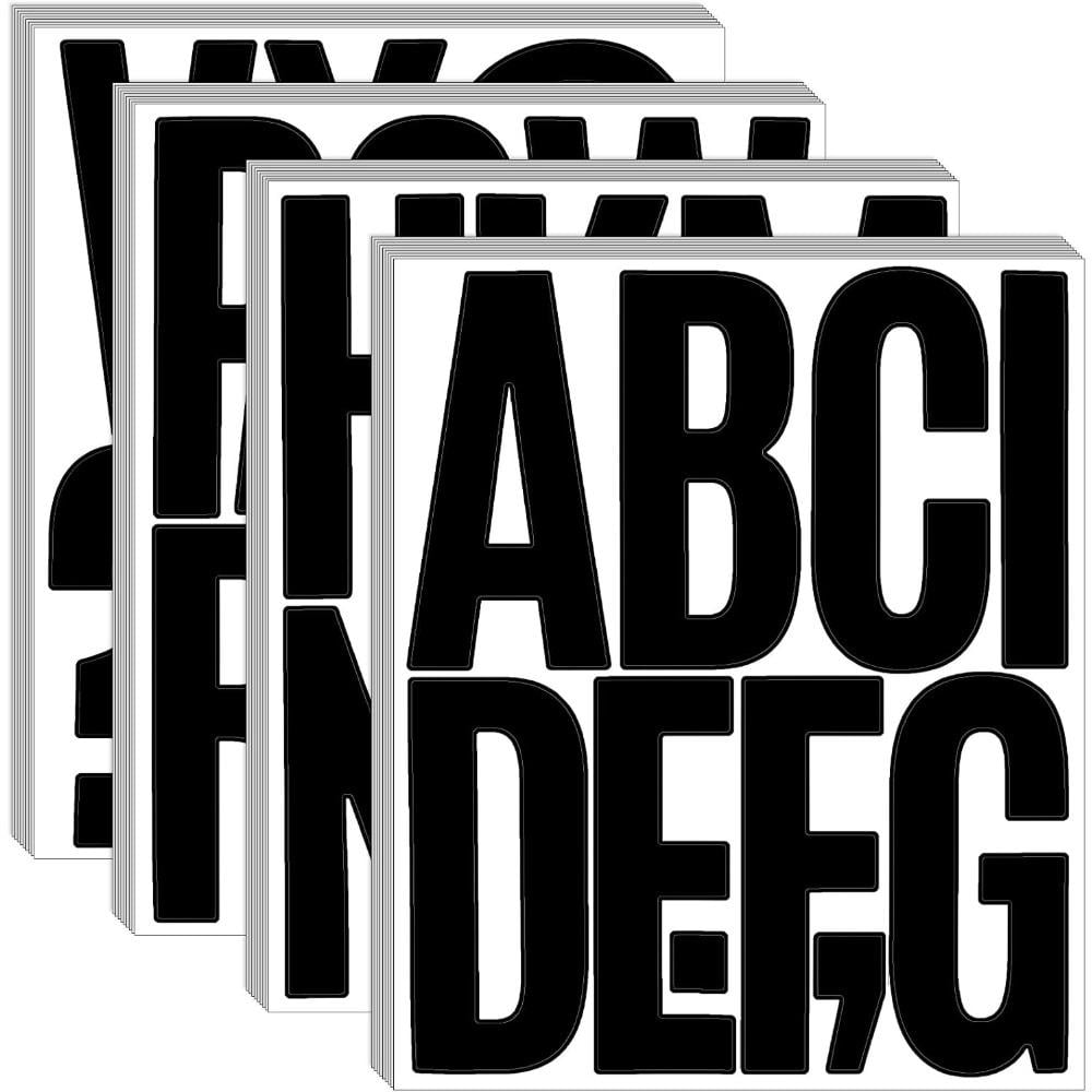 9 Sets of Alphabet Stickers (36 Sheets), Large Font Alphabet Stickers ...