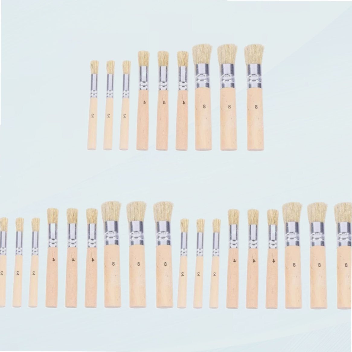 9 Sets Brush Crayons Paint Brushes Stencil Paint Brush Stencil Brush ...
