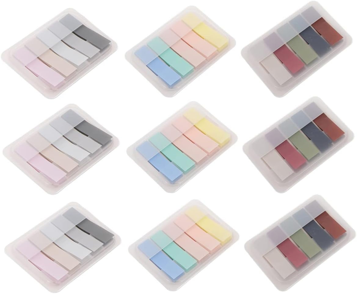 9 Sets Neon Stickers Flags Neon Light Sign Morandi Sticky Tabs Book ...