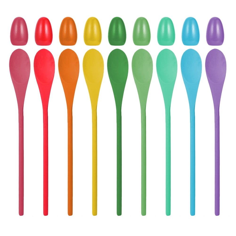 9 Sets Wooden Spoon Toss Spoons Race Game Halloween Christmas Party ...