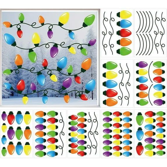 9 Sheets Christmas Snowflake Window Clings to Save Birds from Window ...