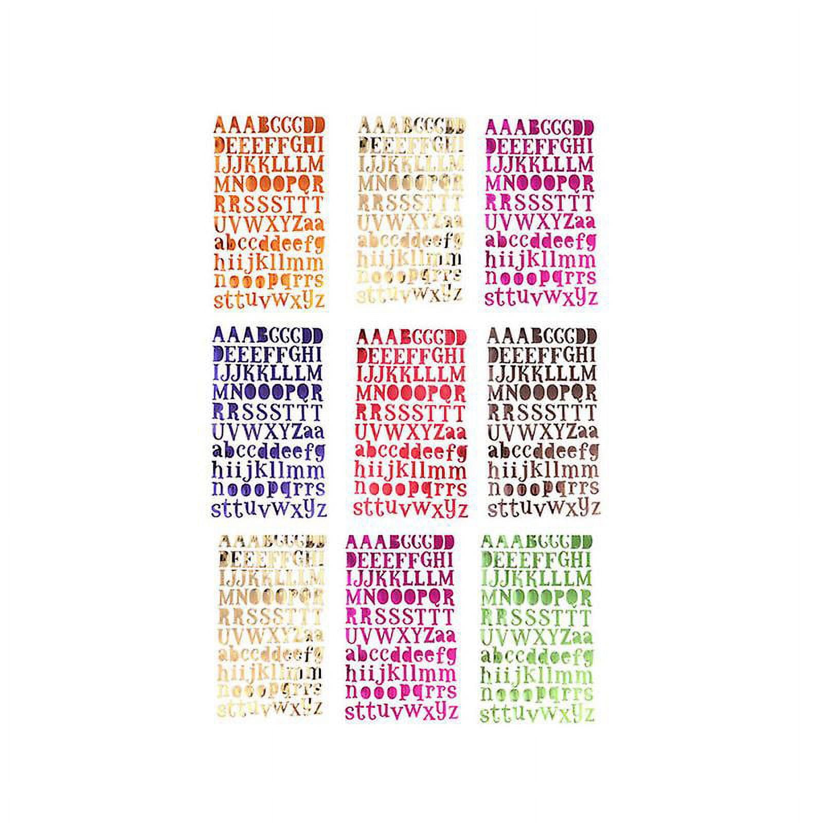 9 Sheets English Letter Sticker Letter Decorative Sticker Adhesive ...