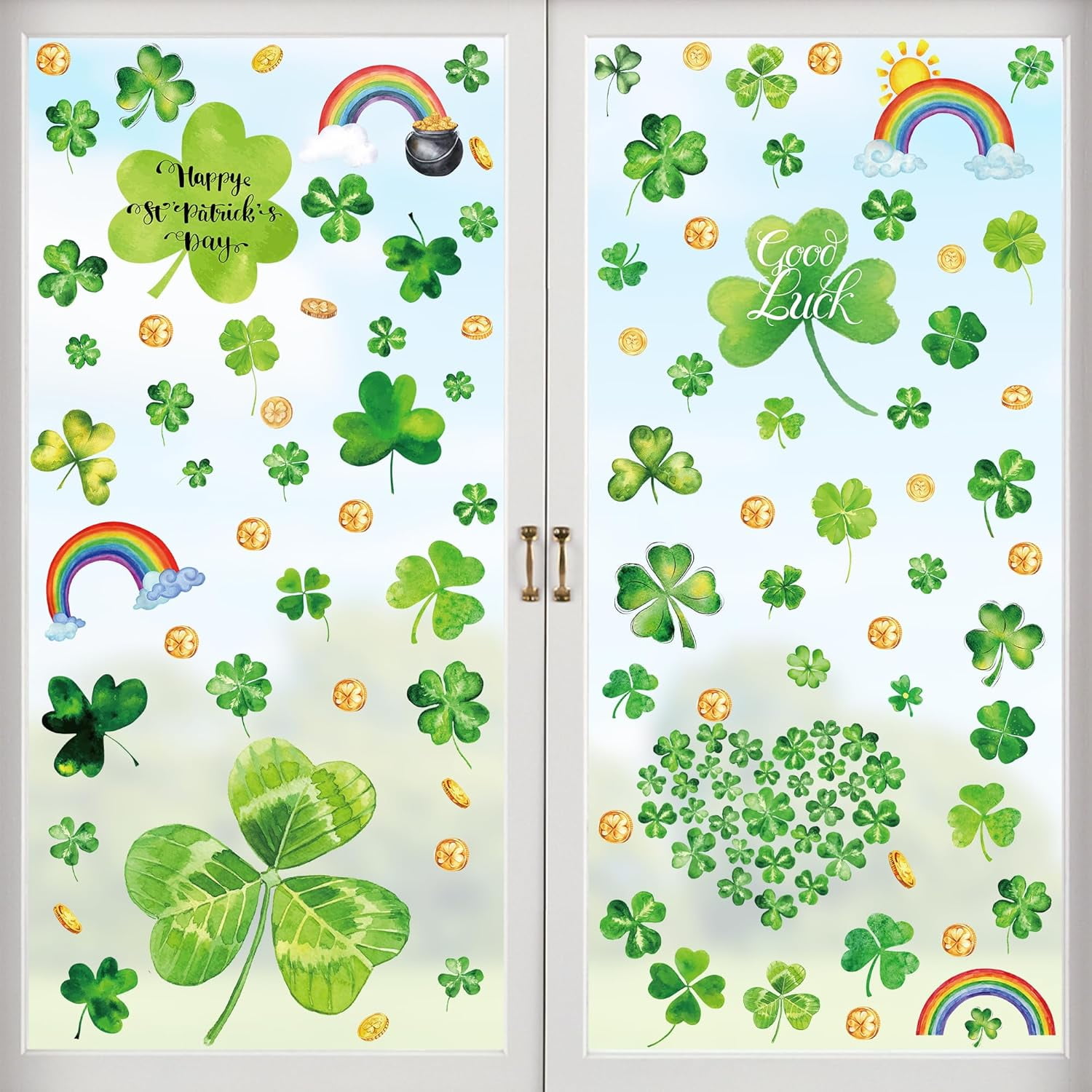 9 Sheets Summer Window Clings, Double Sided Summer Window Clings for ...