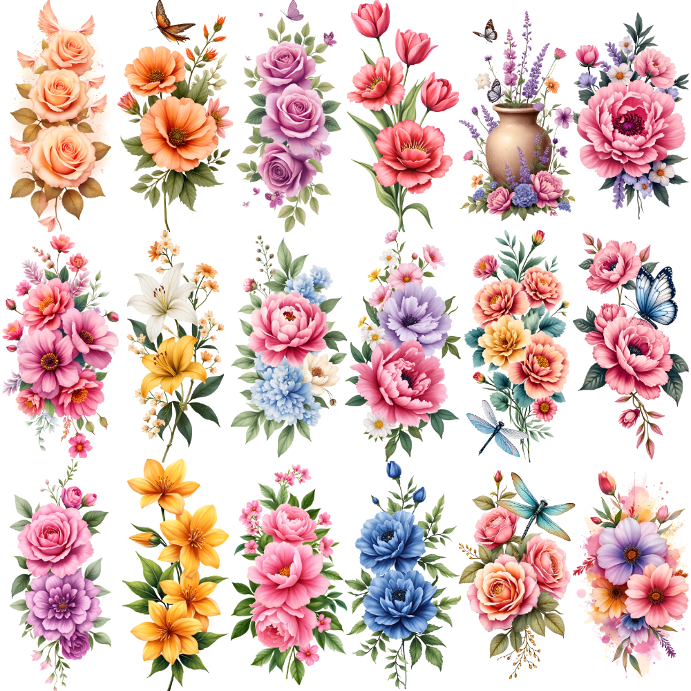 9 Sheets Temporary Tattoo Stickers Waterproof Long Lasting Body ...