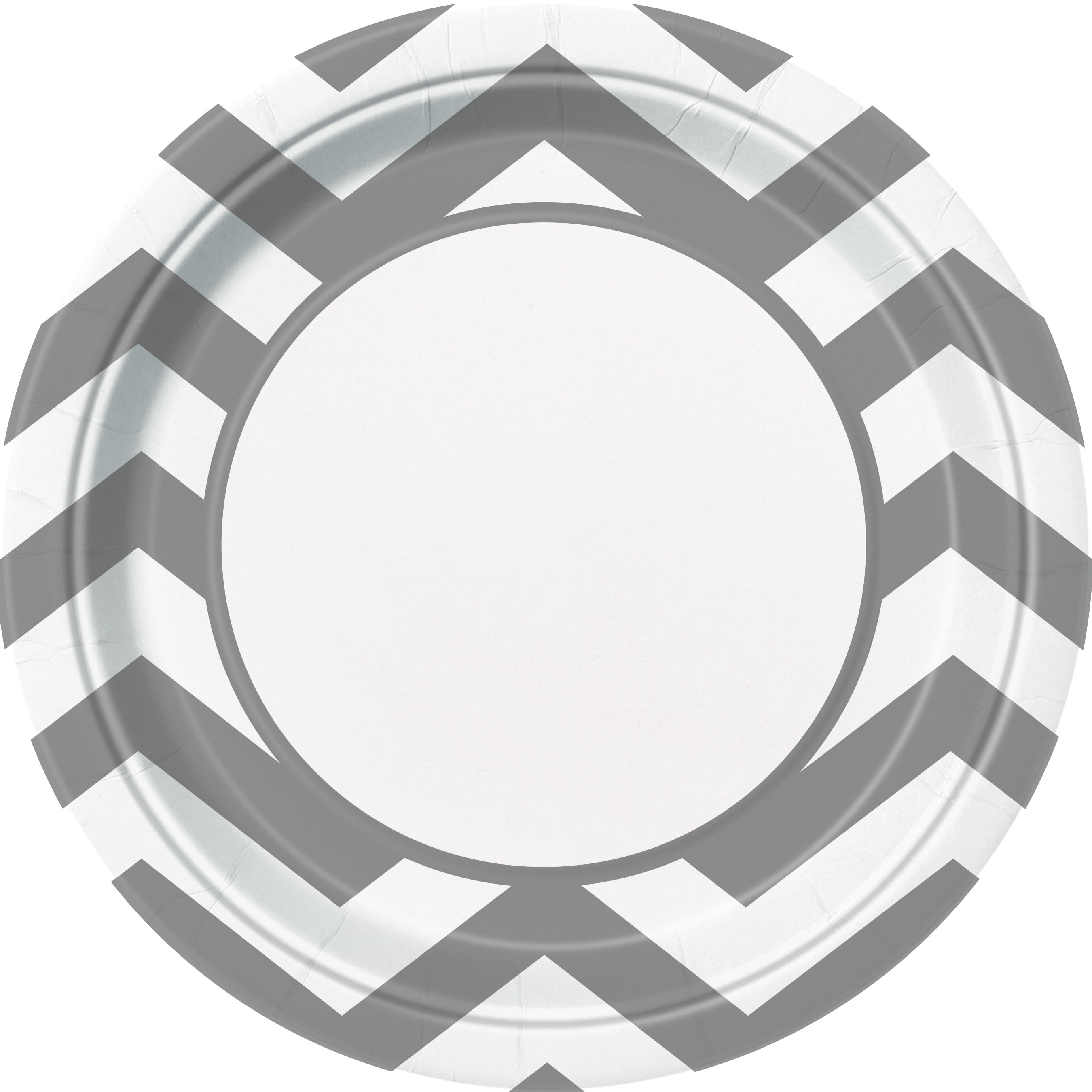9" Silver Chevron Party Plates, 8ct - Walmart.com