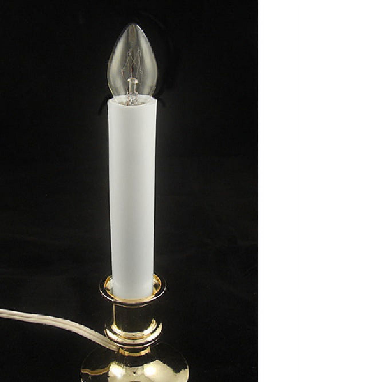 9" Single Light White Candolier Christmas Indoor Candle Lamp - Warm ...