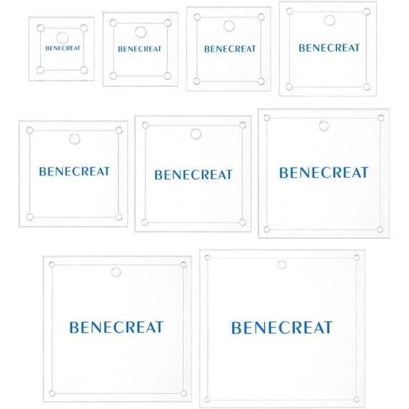 9 Sizes Square Quilting Template Acrylic Quilting Ruler Transparent ...