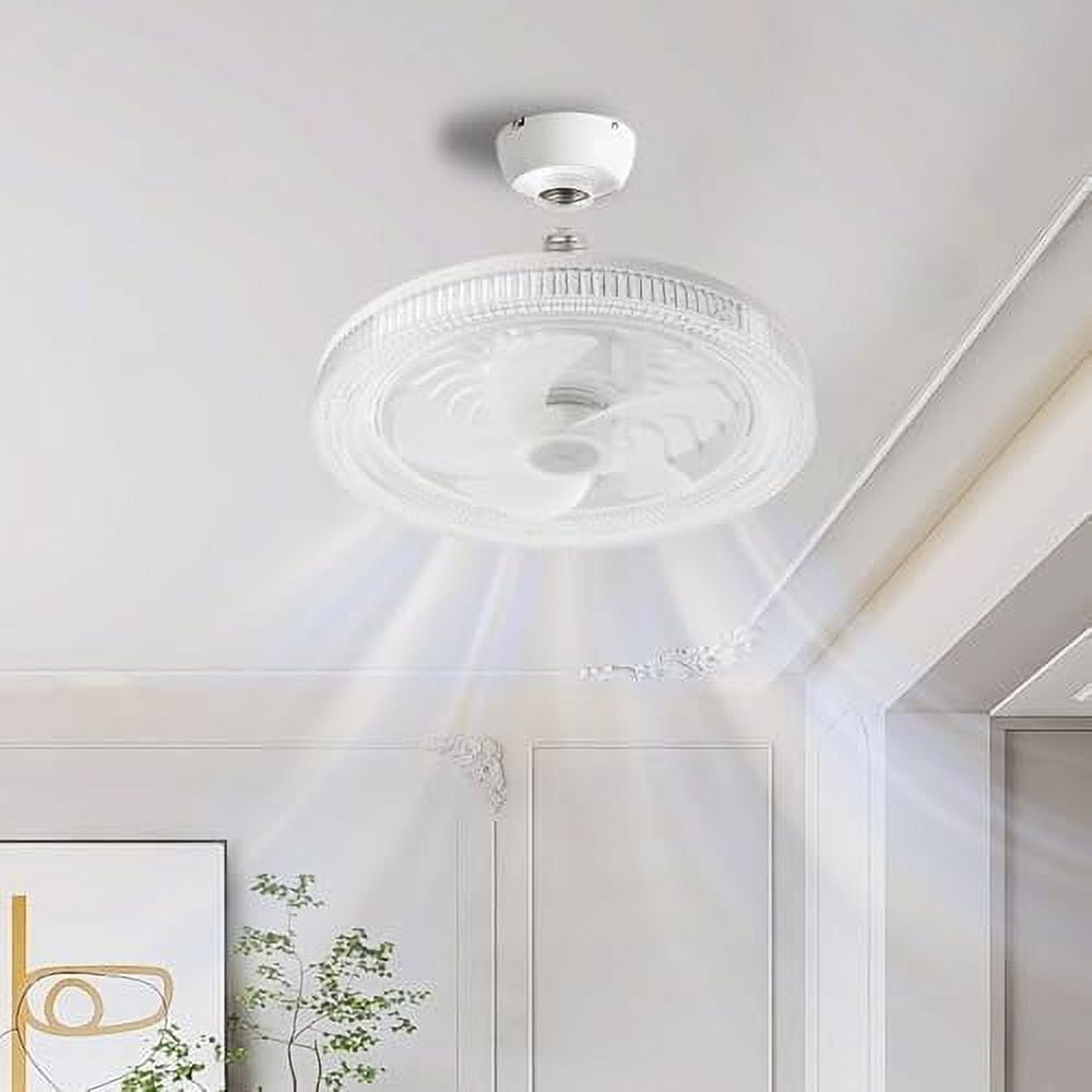 9" Socket Fan Light, E26 Ceiling Fan with Lights, Modern Ceiling Fan ...