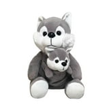 9 Soft Plush Dog with Pouch and Mini Dog, Husky Dog, Size: One Size ...