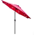 9' Solar LED Lighted Patio Umbrella with 8 Ribs/Tilt Adjustment and ...