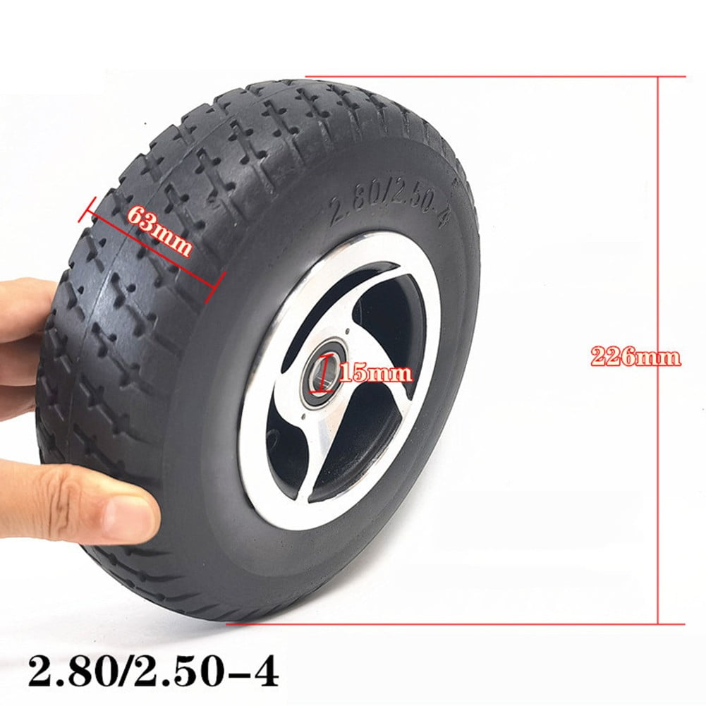 9'' Solid Tire Wheel 2.80/2.50-4 Non-inflatable Tyre With Keyway Type ...