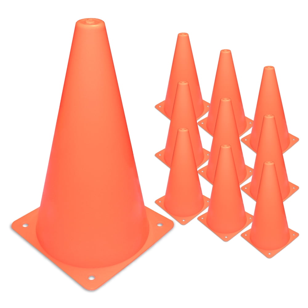 9" Sports Training Practice Cones - Set of 10 - Walmart.com