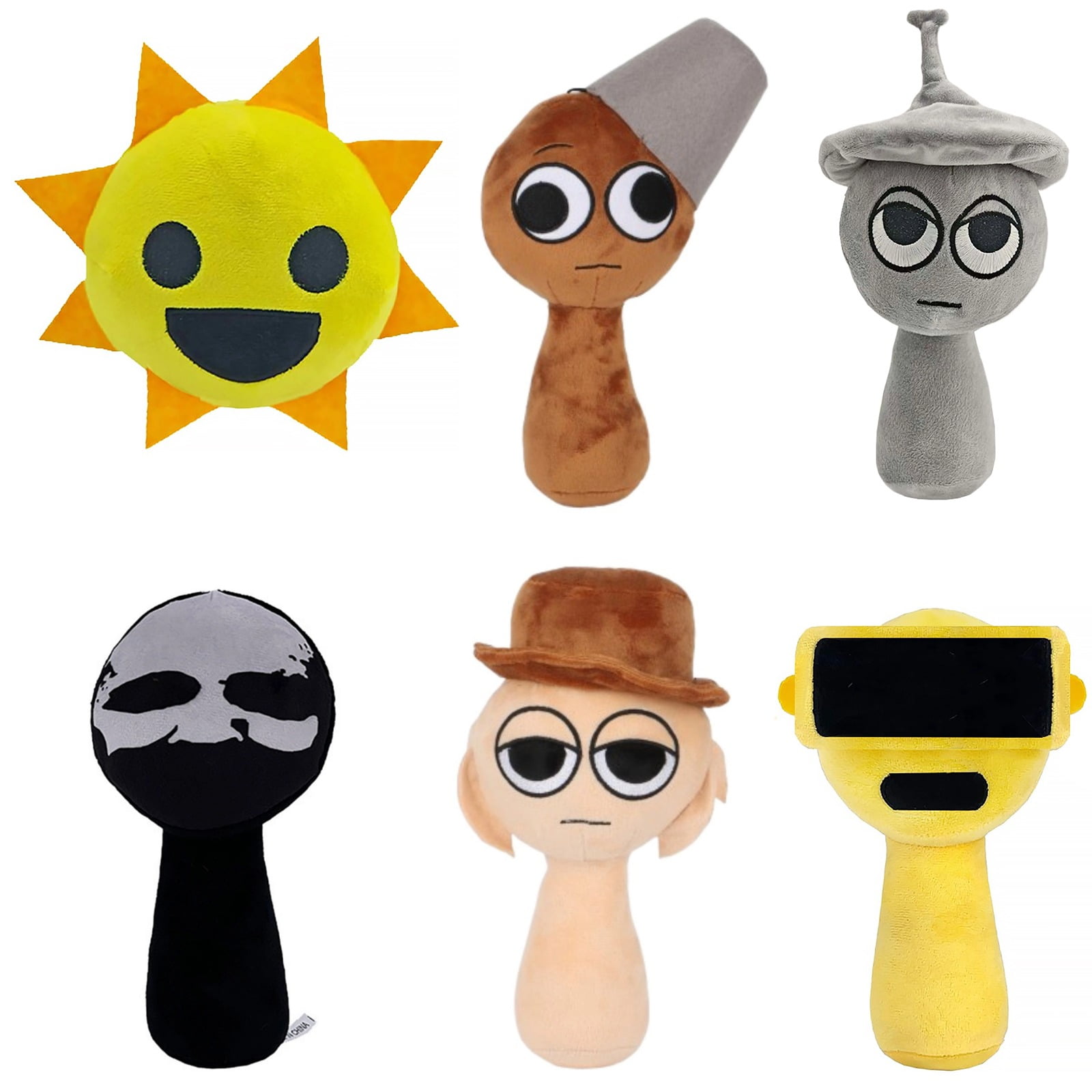 9" Sprunki Plush, Sprunki Game Plush, Wenda Sprunki, Sprunki Gray ...