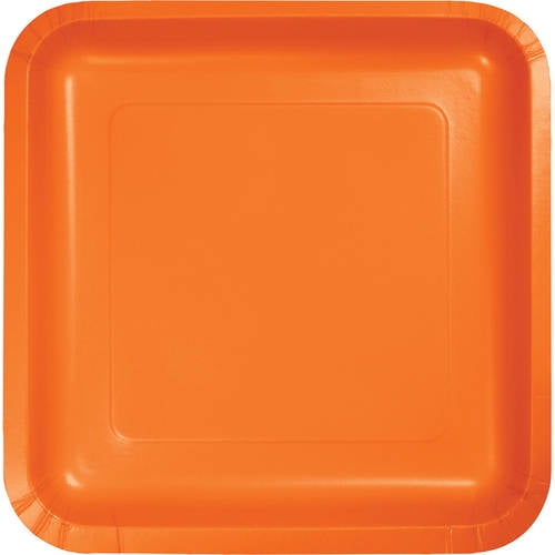 9" Square Disposable Paper Dinner Plates, 18 Pack - Walmart.com