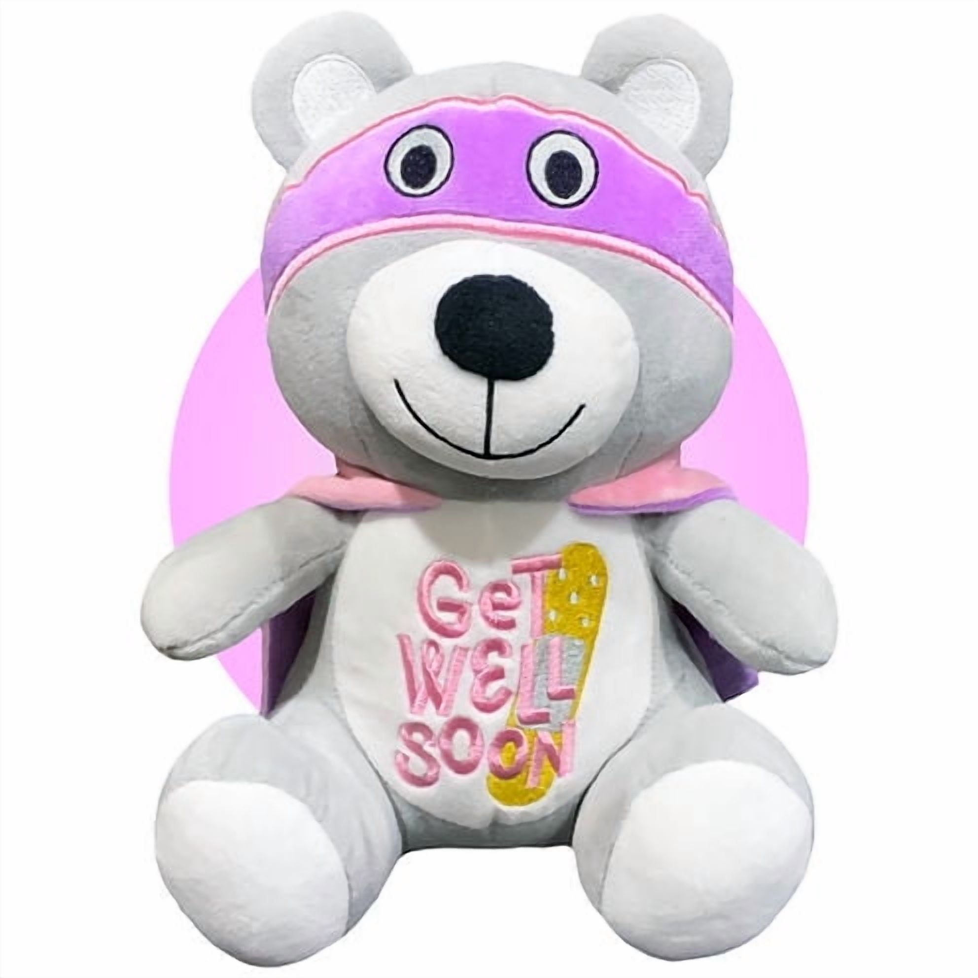 9" Superhero Get Well Soon Teddy Bear - Embroidered Chest - Get Well ...