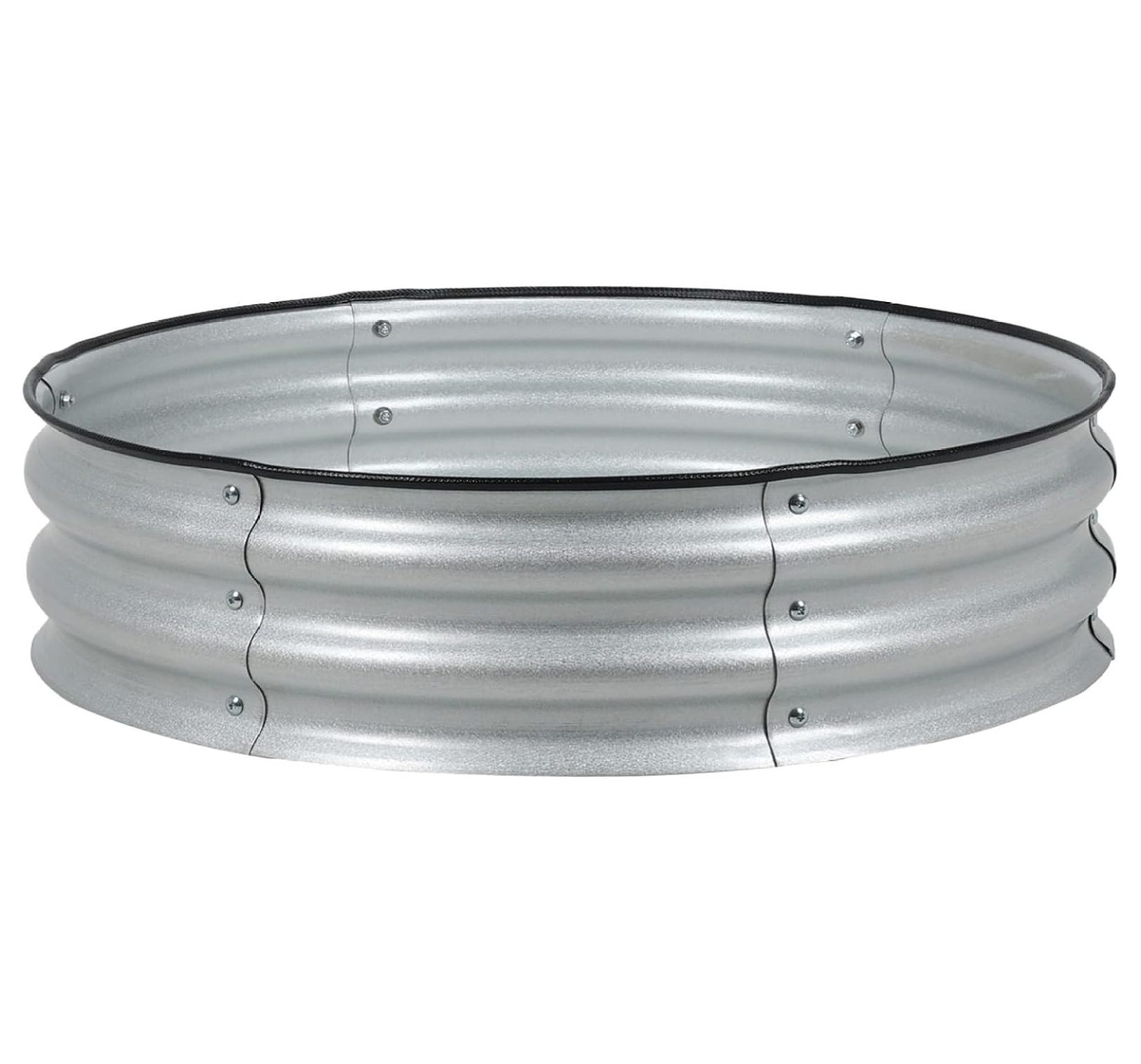 9" Tall Aluzinc Metal Raised Garden Bed, 30" Round Outdoor Planter Box ...