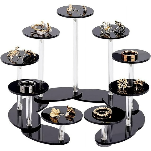9-Tier Acrylic Display Stand Adjustable Display Riser Tiered Display ...