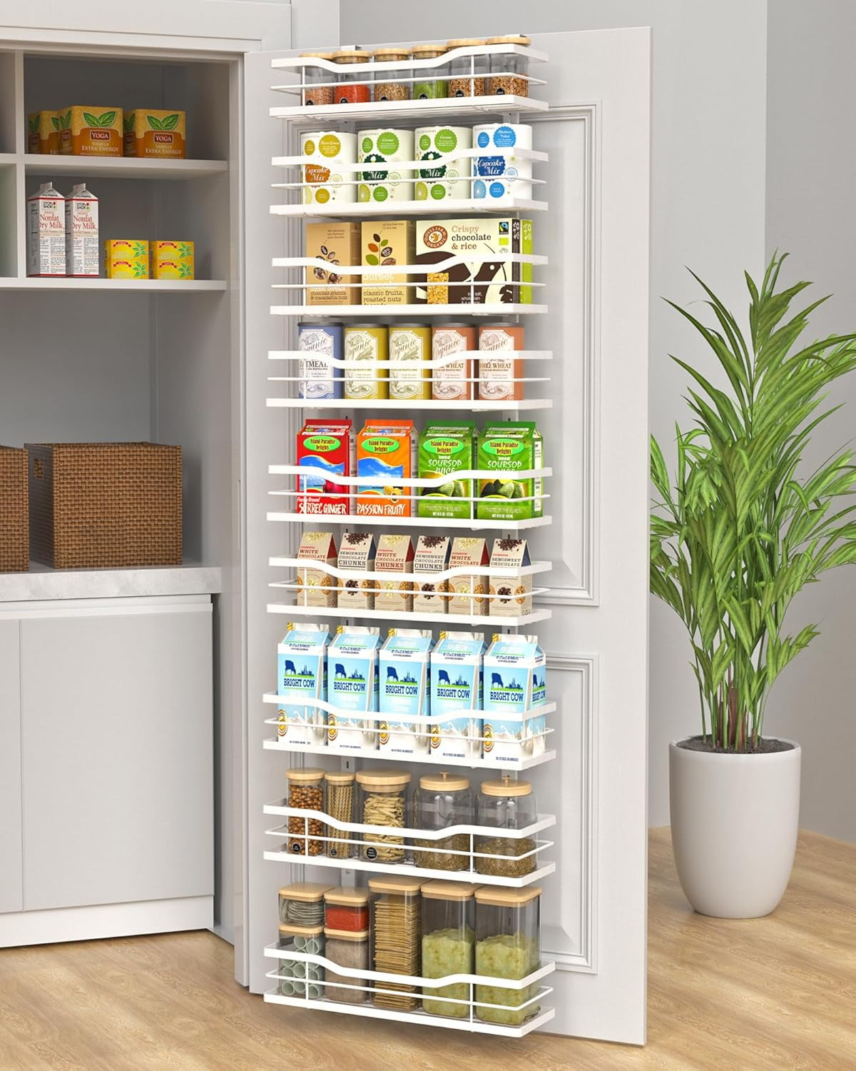 9-Tier Over The Door Pantry Organizer, Metal Pantry Organizers and ...