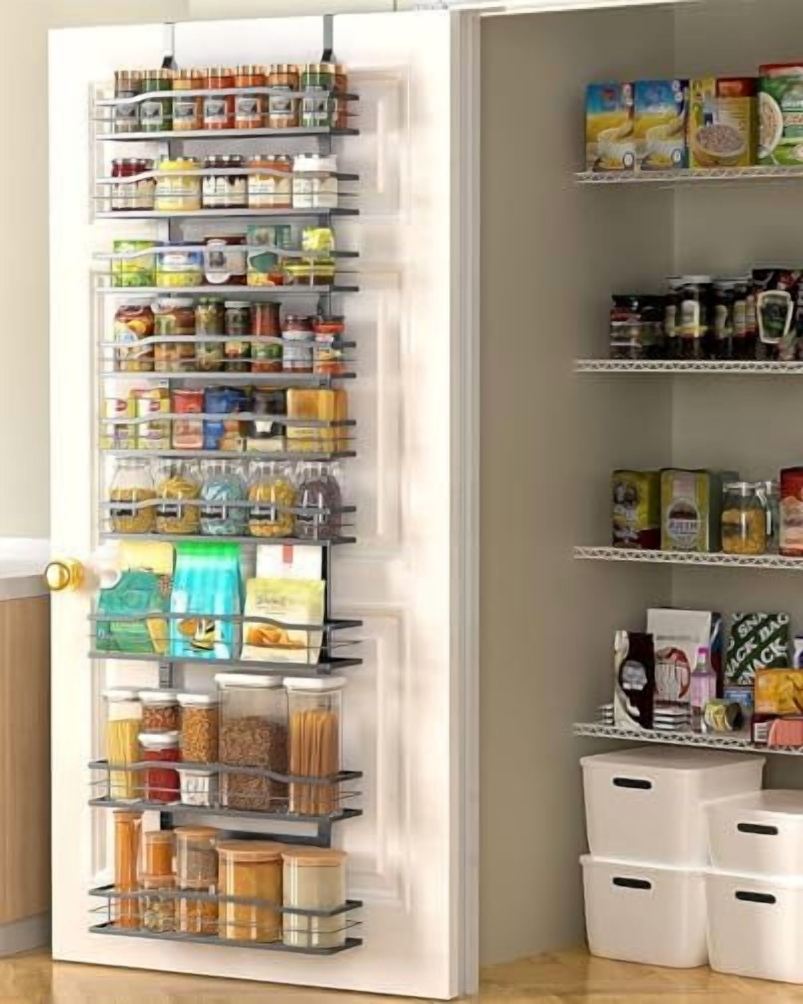 9-Tier Over The Door Pantry Organizer, Pantry Organization and Storage ...
