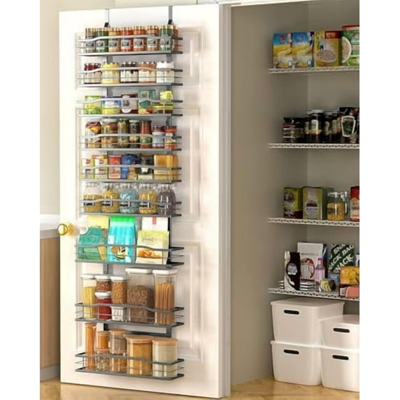 9-Tier Over The Door Pantry Organizer, Pantry Organization and Storage ...