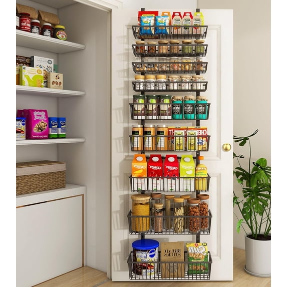 9-Tier Over The Door Pantry Organizer, Pantry Storage and Organization ...