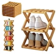 9‑Tier Foldable Bamboo Shoe Rack – No‑Tool Assembly, Tall Skinny ...