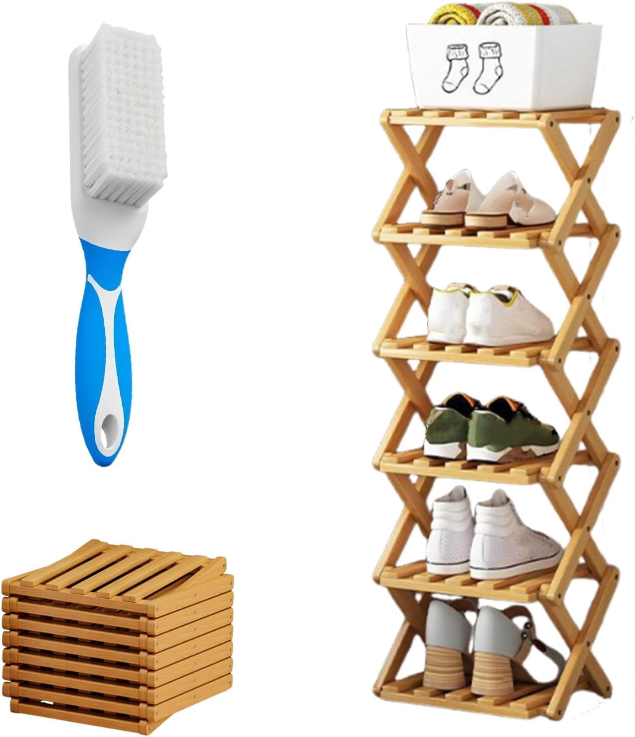 The 9-Tier No-Assembly Bamboo Rack – Foldable Space-Saving Organizer ...