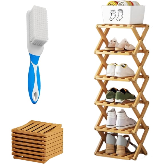 The 9-Tier No-Assembly Bamboo Rack – Foldable Space-Saving Organizer ...