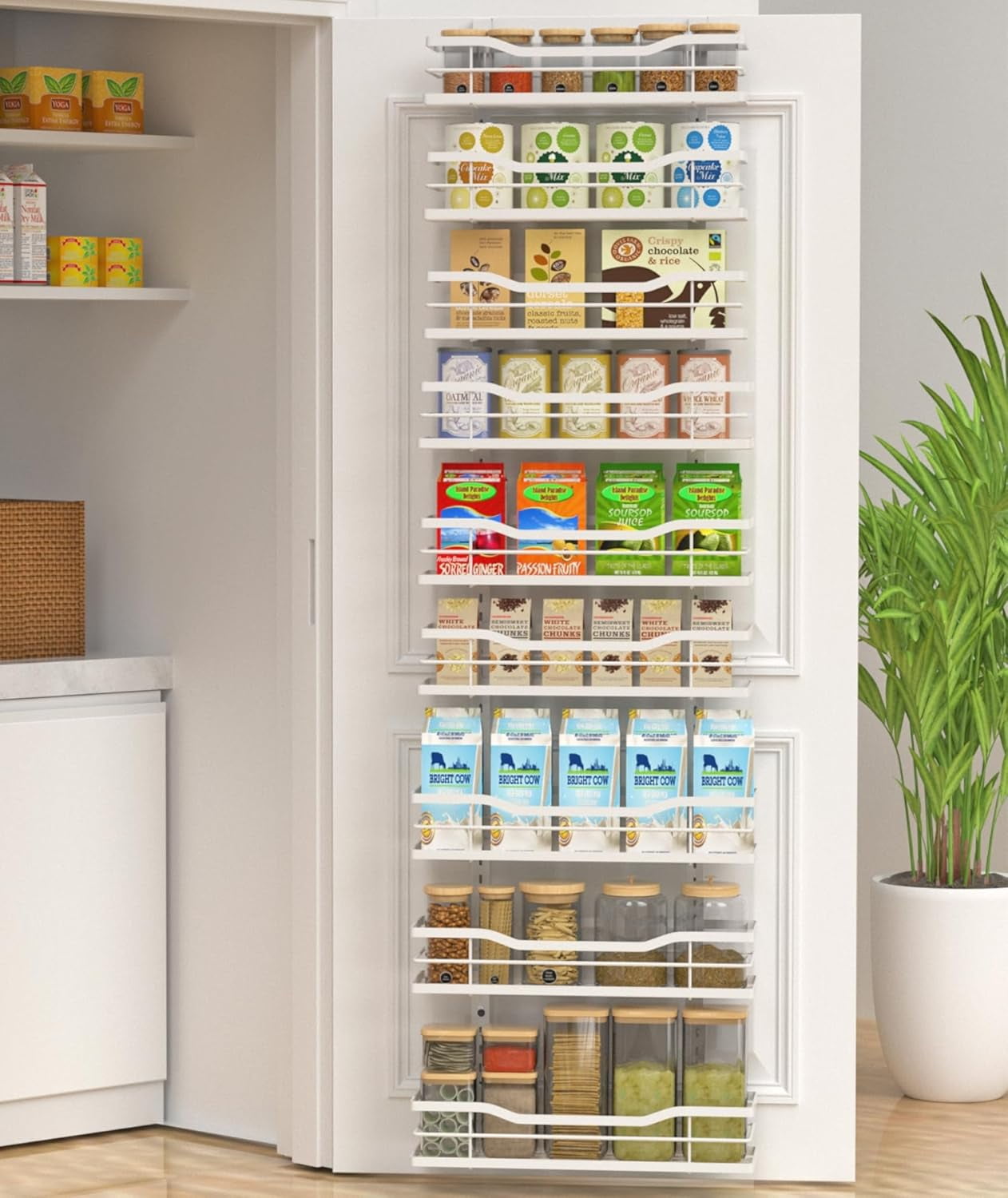 9-Tier Over The Door Pantry Organizer, Metal Pantry Organizers and ...
