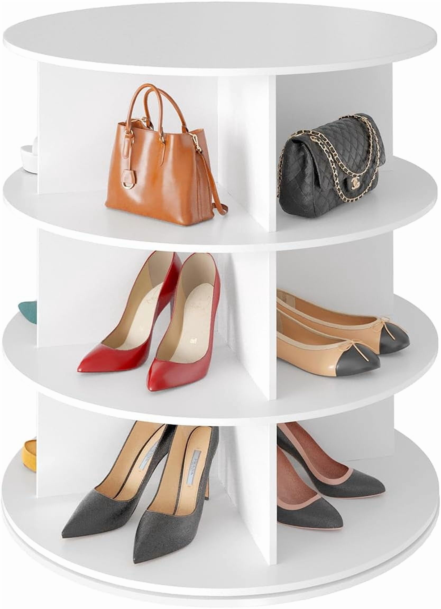 9 Tier Rotating Shoe Rack Tower Spinning Shoe Display Lazy Susan ...