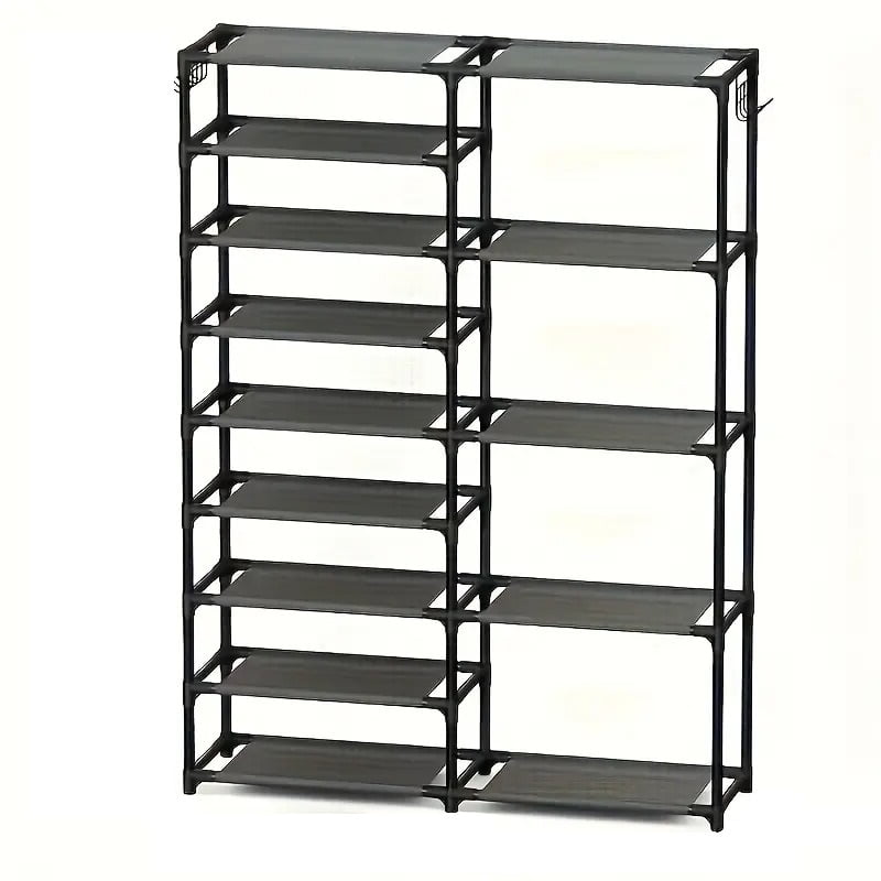 9 Tier Tall Shoe Rack, Garage Shoe Rack Easy to Assemble, Free Standing ...