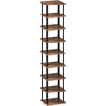 9-Tier Vertical Shoe Rack, DIY Corner Shoe Rack for Entryway, Narrow ...