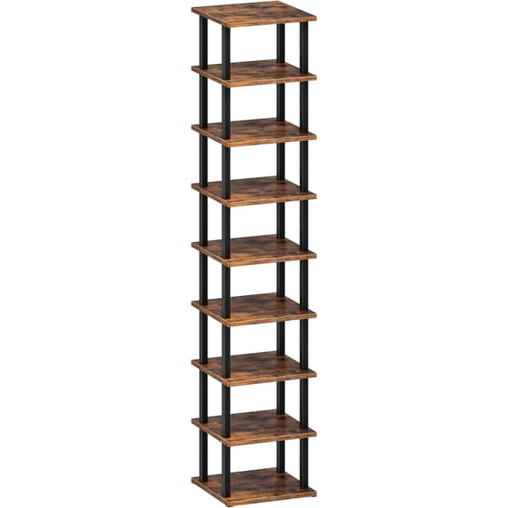 9-Tier Vertical Shoe Rack, DIY Corner Shoe Rack for Entryway, Narrow ...