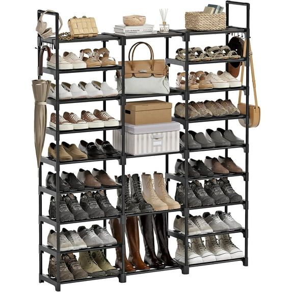 9 Tiers Large Shoe Rack Storage Organizer for Closet 50-55 Pairs Shoe ...