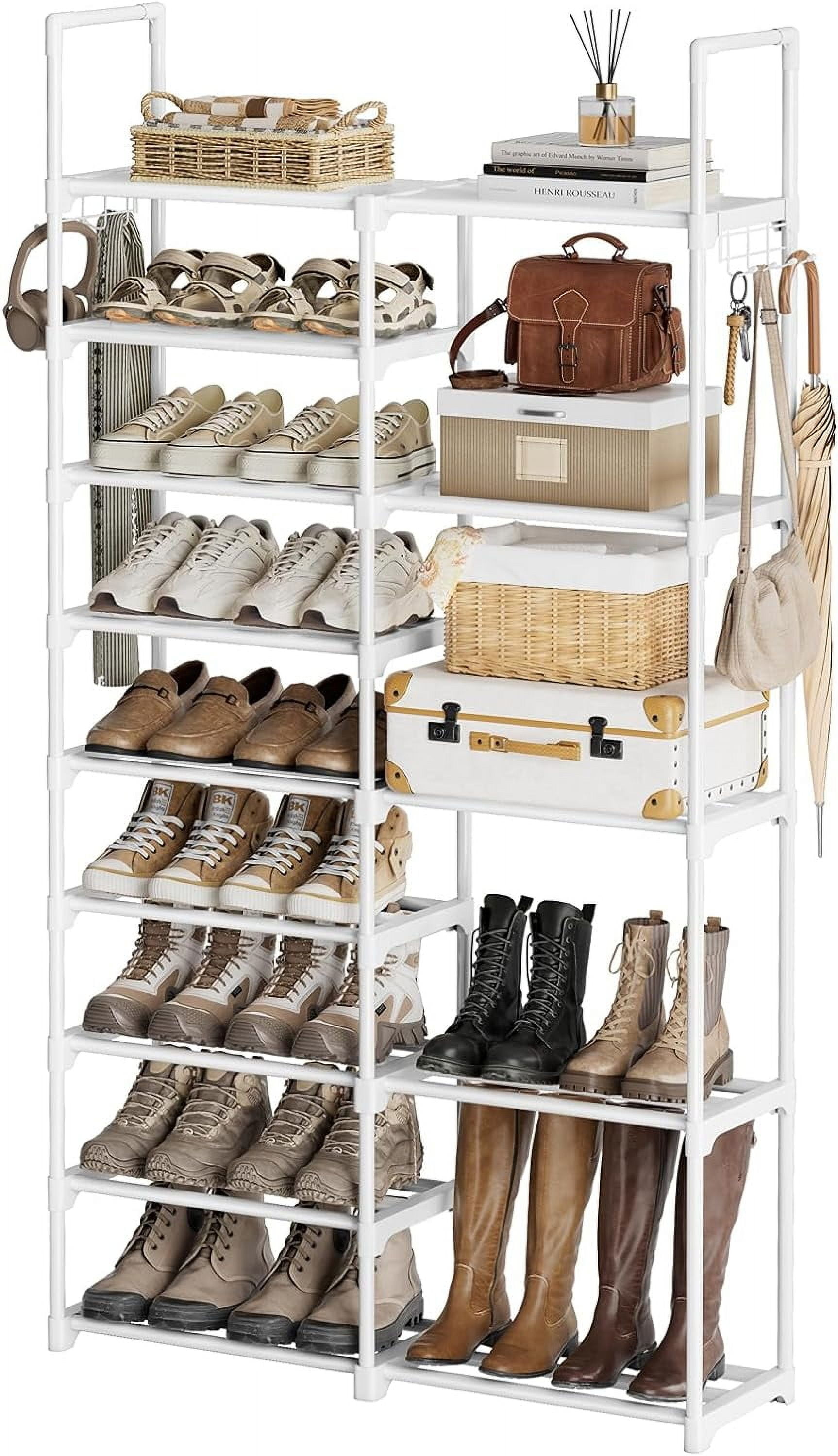 9 Tiers Shoe Rack Shoe Storage Shoe Organizer 30-35 Pairs Shoe Tower ...
