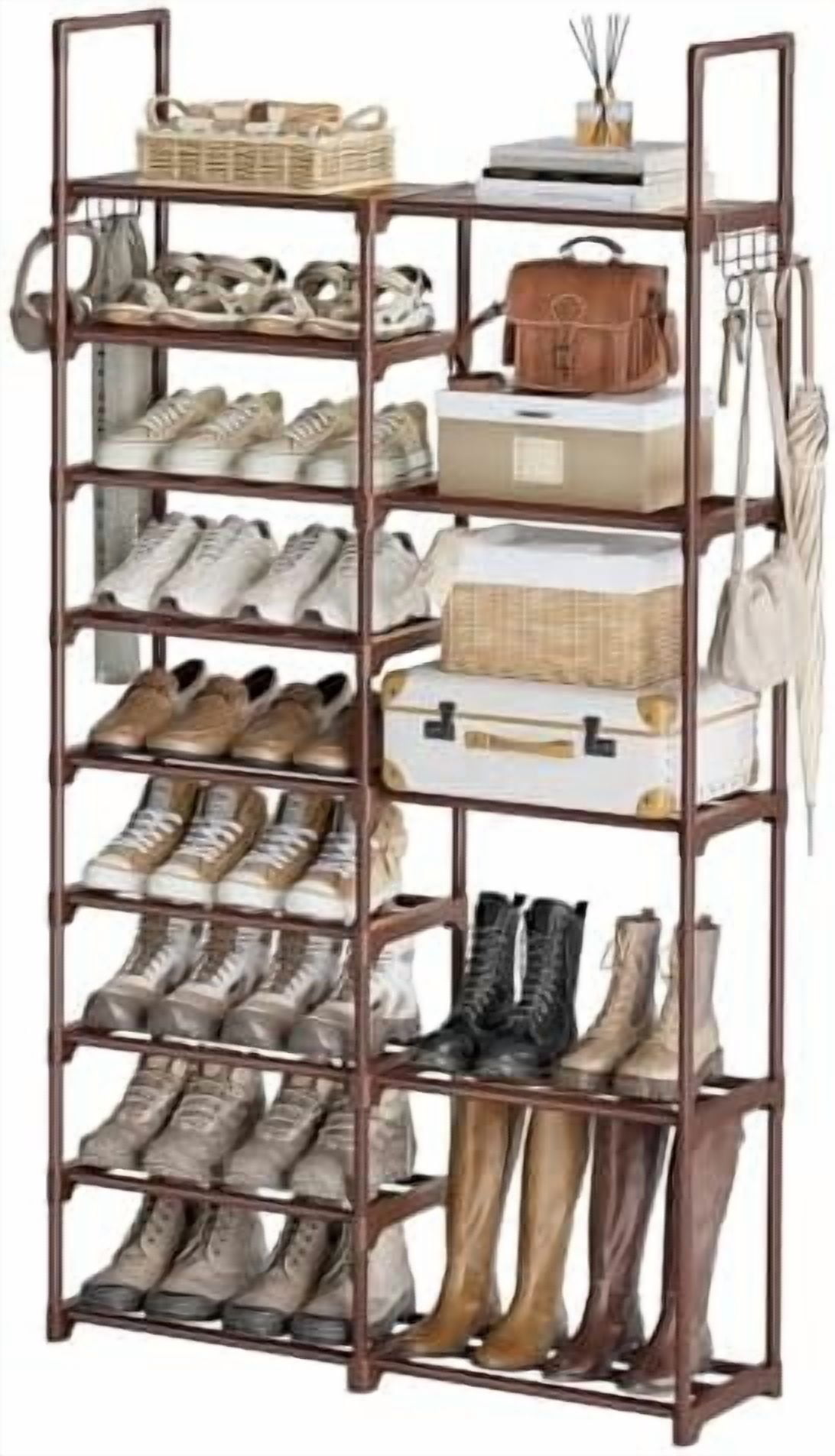 9 Tiers Shoe Rack Shoe Storage Shoe Organizer 30-35 Pairs Shoe Tower ...