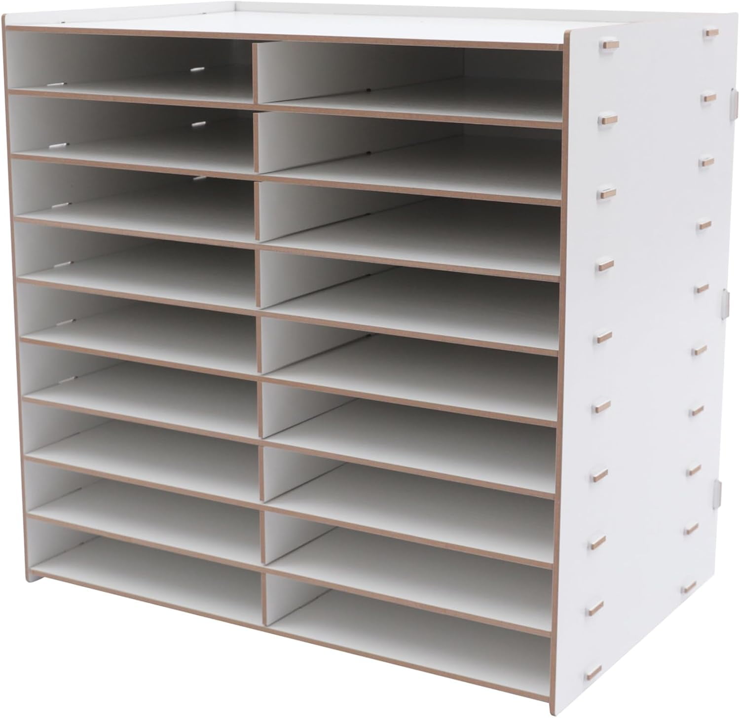 9 Tiers Wood Paper Organizer, Adjustable Shelves File Mail Tray Sorter ...