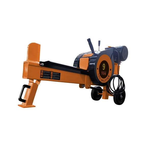 9-Ton 2.7HP Electric Wood Splitter - Auto-Return Horizontal Log ...